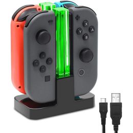 Sross Ladestation,Ladestation für Nintendo Switch 4 in 1 Joy-Con Controller Controller-Ladestation (mit Nintendo Switch/Switch OLED Modell Joy Con