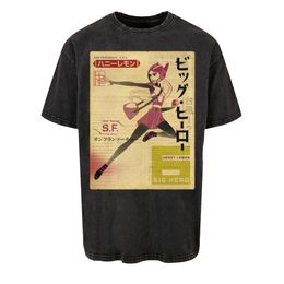 F4NT4STIC T-Shirt 'Big Hero 6' Herren Gr&ouml;&szlig;e S pastellgelb / pink / schwarz