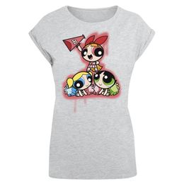 F4NT4STIC T-Shirt 'Powerpuff Girls Cheerleaders' Damen Gr&ouml;&szlig;e XXXL nude / graumeliert / rot / schwarz
