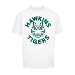 F4NT4STIC Shirt 'Stranger Things Hawkins Tigers Netflix TV Series' male White size S