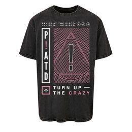 F4NT4STIC T-Shirt 'Panic At The Disco Turn Up The Crazy' Herren Gr&ouml;&szlig;e S pink / schwarz / wei&szlig;
