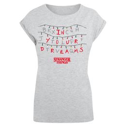 F4NT4STIC T-Shirt 'Stranger Things In Your Dreams Netflix TV Series' Damen Größe 5XL grau / rot / schwarz