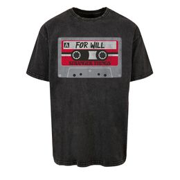 F4NT4STIC Shirt 'Stranger Things Cassette For Will Netflix TV Series' male Black size S