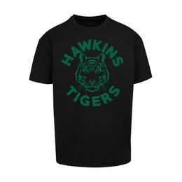 F4NT4STIC T-Shirt 'Stranger Things Hawkins Tigers Netflix TV Series' Herren Größe S dunkelgrün / schwarz