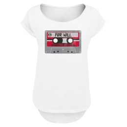 F4NT4STIC T-Shirt 'Stranger Things Cassette For Will Netflix TV Series' Damen Gr&ouml;&szlig;e XXXL dunkelgrau / rot / schwarz / wei&szlig;