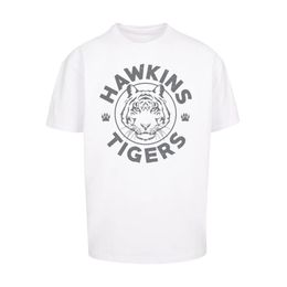 F4NT4STIC T-Shirt 'Stranger Things Hawkins Grey Tiger Netflix TV Series' Herren Gr&ouml;&szlig;e XS schwarz / wei&szlig;