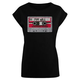 F4NT4STIC T-Shirt 'Stranger Things Cassette For Will Netflix TV Series' Damen Gr&ouml;&szlig;e XXL grau / rot / schwarz