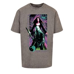 F4NT4STIC T-Shirt 'The Witcher Fortune Favours The Bold Netflix TV Serie' Herren Gr&ouml;&szlig;e XL dunkelgrau / smaragd / orchidee / wei&szlig;