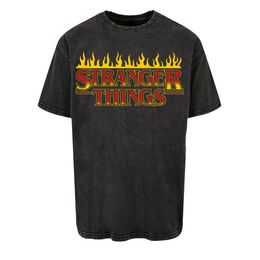F4NT4STIC Shirt 'Stranger Things Fire Logo Men Netflix TV Series' male Black size XXL