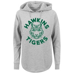 F4NT4STIC Sweatshirt 'Stranger Things Hawkins Tigers Netflix TV Series' female Grey size XL