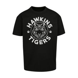 F4NT4STIC Shirt 'Stranger Things Hawkins Grey Tiger Netflix TV Series' male Black size L