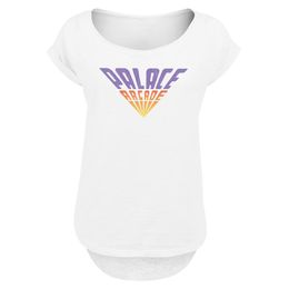 F4NT4STIC T-Shirt 'Stranger Things Palace Arcade Netflix TV Series' Damen Gr&ouml;&szlig;e XXL lila / orange / neonrot / wei&szlig;