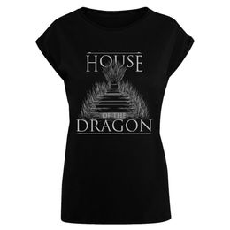 F4NT4STIC T-Shirt 'House Of The Dragon Throne' Damen Gr&ouml;&szlig;e XL dunkelgrau / schwarz