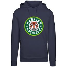 F4NT4STIC Sweatshirt 'Stranger Things Hawkins Netflix TV Series' Herren Gr&ouml;&szlig;e L dunkelblau / gr&uuml;n / grasgr&uuml;n / wei&szlig;