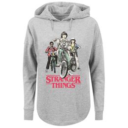 F4NT4STIC Sweatshirt 'Stranger Things Retro Bikers Netflix TV Series' female Grey size M