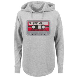 F4NT4STIC Sweatshirt 'Stranger Things Cassette For Will Netflix TV Series' female Grey size M