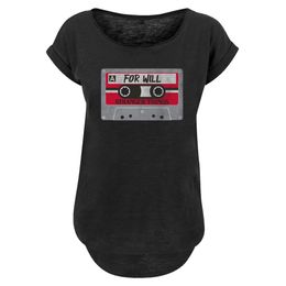 F4NT4STIC Shirt 'Stranger Things Cassette For Will Netflix TV Series' female Black size S