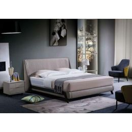 JVmoebel Lederbett, Luxus Schlafzimmer Polster Design 180x200 Doppel Betten Textil Neu