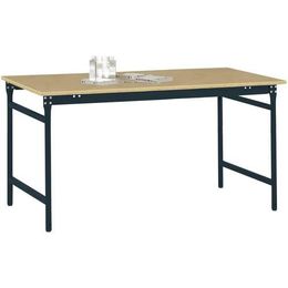 Manuflex BB3025.7016 Beistelltisch BASIS stationär mit Multiplex-Tischplatte in Anthrazit RAL 7016, BxTxH: 1000 x 800 x 780 mm Anthrazit