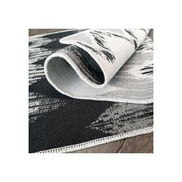 CelinaTex Dekokissen Carpet Teppich Läufer Baumwolle In-Outdoor XL 120x180cm schwarz weiß
