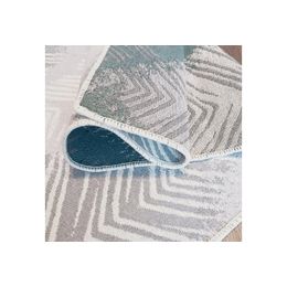 CelinaTex Dekokissen Carpet Teppich Läufer Baumwolle In-Outdoor 80x150cm grau weiß grün