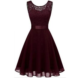 TZTA Trading UG Cocktailkleid Abendkleid Taillenkleid Partykleid Einfarbiges Kleid Spitzenkleid