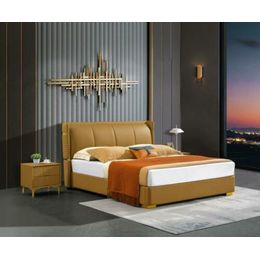 JVmoebel Lederbett, Schlafzimmer Doppelbett Betten Big Design Luxus Doppel 180x200