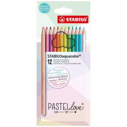Aquarell-Buntstift Stabilo® aquacolor Pastellove Set 12er-Pack