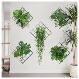 KIKI Aufkleber Wandtattoos mit botanischen Mustern für Wohn- und Schlafzimmer