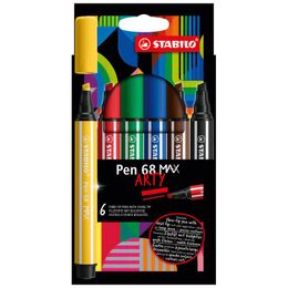 Filzstift Stabilo® Pen 68 MAX ARTY 6er-Pack