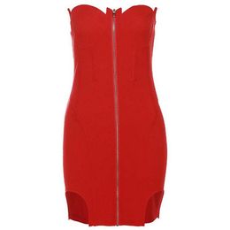 ZWY Dirndl Slim-Fit-Kleid mit unregelmäßigem Röhrenoberteil Kurzer Stil Eleganz unter der Sonne Luftige Leichtigkeit