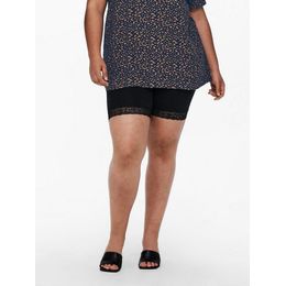 Only CARMAKOMA Radlerhose CARTIME LIFE SHORTS LIFE WITH LACE NOOS, schwarz