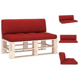 vidaXL Polsterauflage Palettensofa-Auflagen 2 Stk Rot