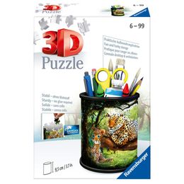 RAVENSBURGER VERLAG Ravensburger 3D Puzzle 11263 - Utensilo Raubkatzen - 54 Teile - Stiftehalter für Tier-Fans ab 6 Jahren, Schreibtisch-Organizer für Kinder