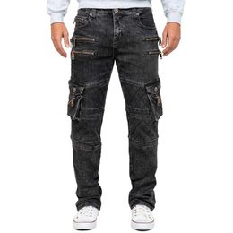 KOSMO LUPO 5-Pocket-Jeans Auffällige Herren Hose BA-KM060 mit Verzierungen und Nieten