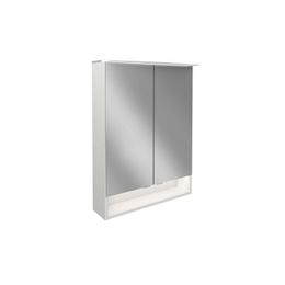 Fackelmann Badezimmerspiegelschrank B.Style LED Spiegelschrank 60 cm Korpusfarbe: Weiß Glanz