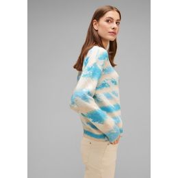 Strickpullover Street One Gr. 44, blau (light aquamarine blue) Damen Pullover Rundhalspullover