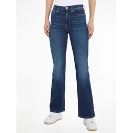 Bequeme Jeans Tommy Jeans "Sylvia" Gr. 29, Länge 32, blau (mid blue32) Damen Jeans High-Waist-Jeans