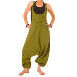 Vishes Latzhose Damen Sommer Hose Haremshose Overall Baumwolle bequem zu tragen