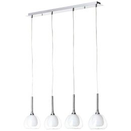 Pendelleuchte Brilliant "Hadan" Lampen Gr. Höhe: 120 cm, weiß (chromfarben, weiß, transparent) Pendelleuchten und Hängeleuchten