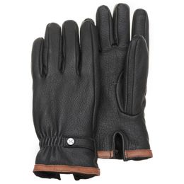 Lederhandschuhe Pearlwood "Moore" Gr. 9,5, schwarz (black) Damen Handschuhe Fingerhandschuhe