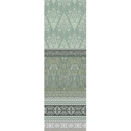 Plaid Fleuresse "Plaid" Wohndecken Gr. B/L: 180 cm x 270 cm, grün (grün, schwarz) Baumwolldecken
