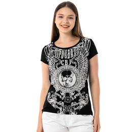 Cipo & Baxx T-Shirt CIPO & BAXX Gr. L, schwarz Damen Shirts Print