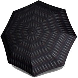 Taschenregenschirm Knirps "S.570 Large Automatic, check black" schwarz (check black) Regenschirme Taschenschirme