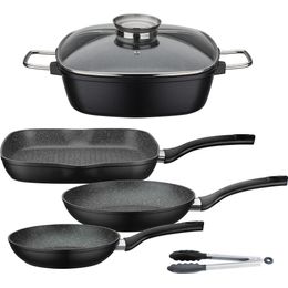 Topf-Set GSW "Gourmet Granit" Töpfe schwarz Topfsets