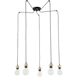 Pendelleuchte BRITOP LIGHTING "CLARTE" Lampen Gr. Ø 15 cm Höhe: 200 cm, schwarz (eichefarben, schwarz) Pendelleuchten und Hängeleuchten