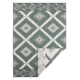 NORTHRUGS Teppich In- & Outdoor Wendeteppich Malibu Grün Creme, rechteckig, Höhe: 5 mm