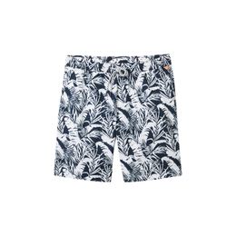 Tom Tailor Herren Badeshorts mit Allover-Print, blau, Allover Print, Gr. S