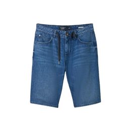 Tom Tailor Herren Morris Jeansshorts, blau, Uni, Gr. 33