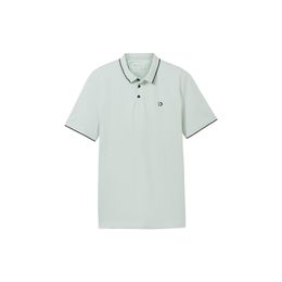 Tom Tailor Denim Herren Basic Poloshirt, grün, Uni, Gr. XL